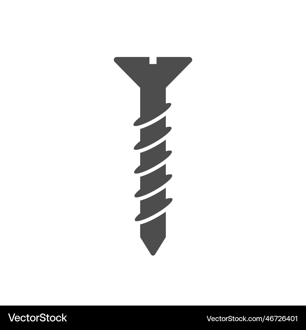 Flat Head Screw Icon Royalty Free Vector Image