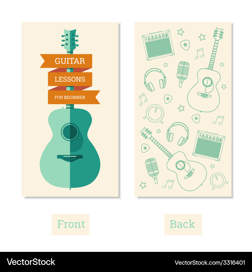Guitar lessons Royalty Free Vector Image - VectorStock