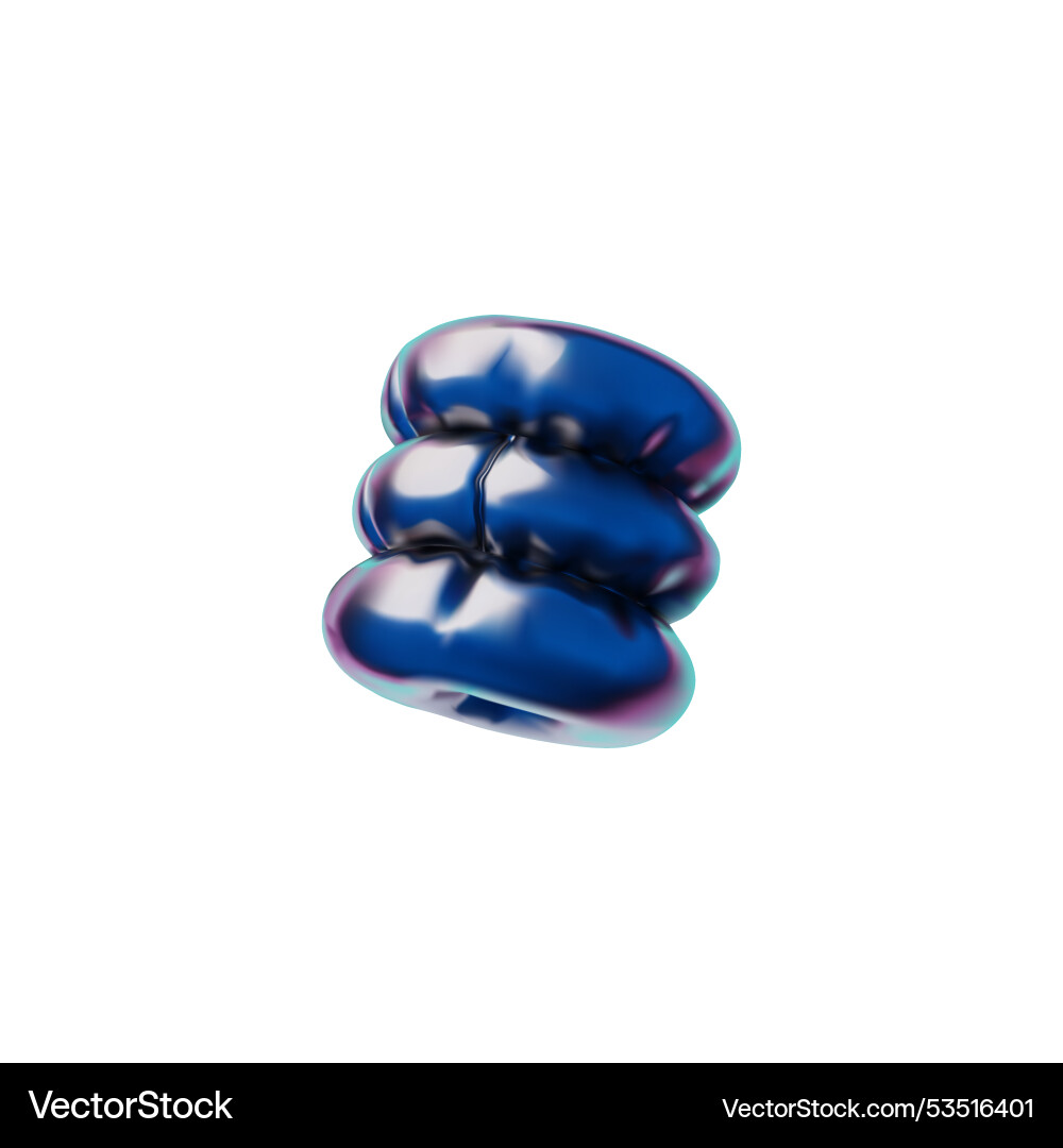Realistic inflated rounded shape balloon 3d icon Vector Image