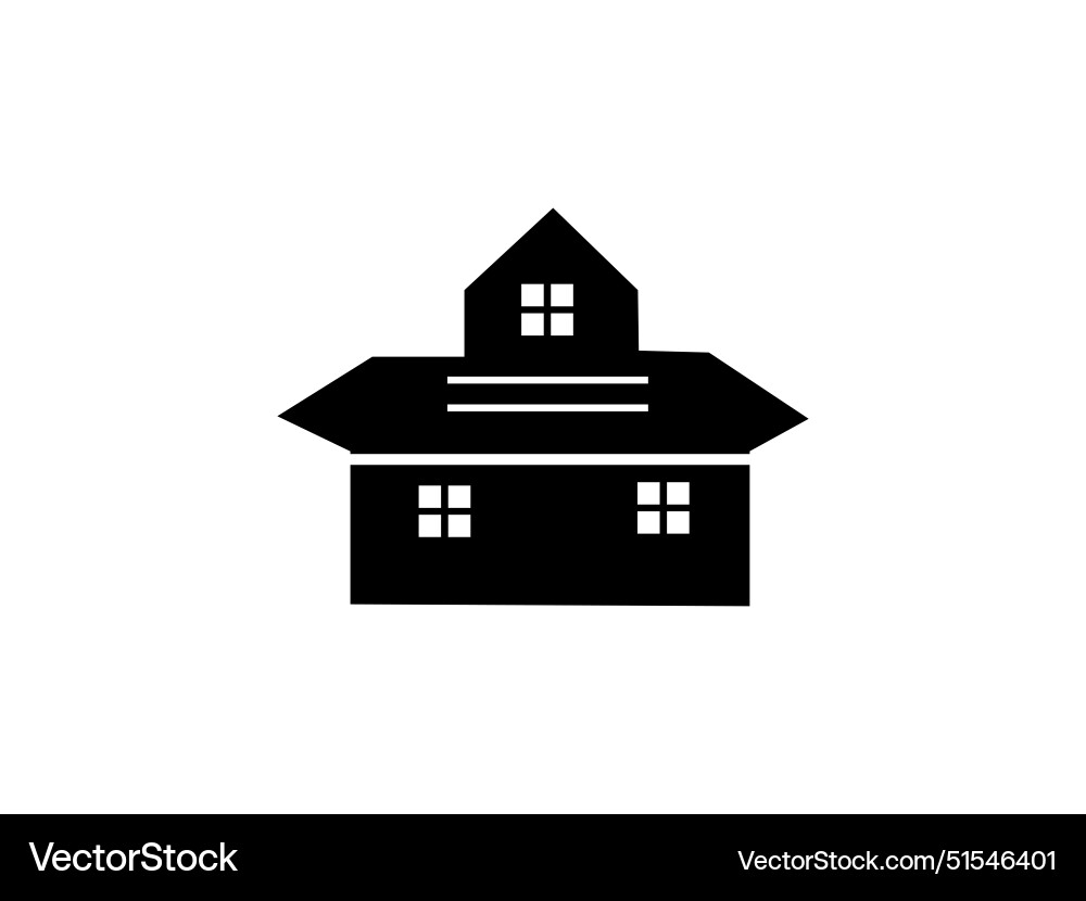 Simple house logo design Royalty Free Vector Image