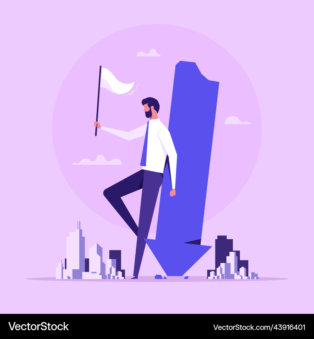 Stop failed company concept Royalty Free Vector Image