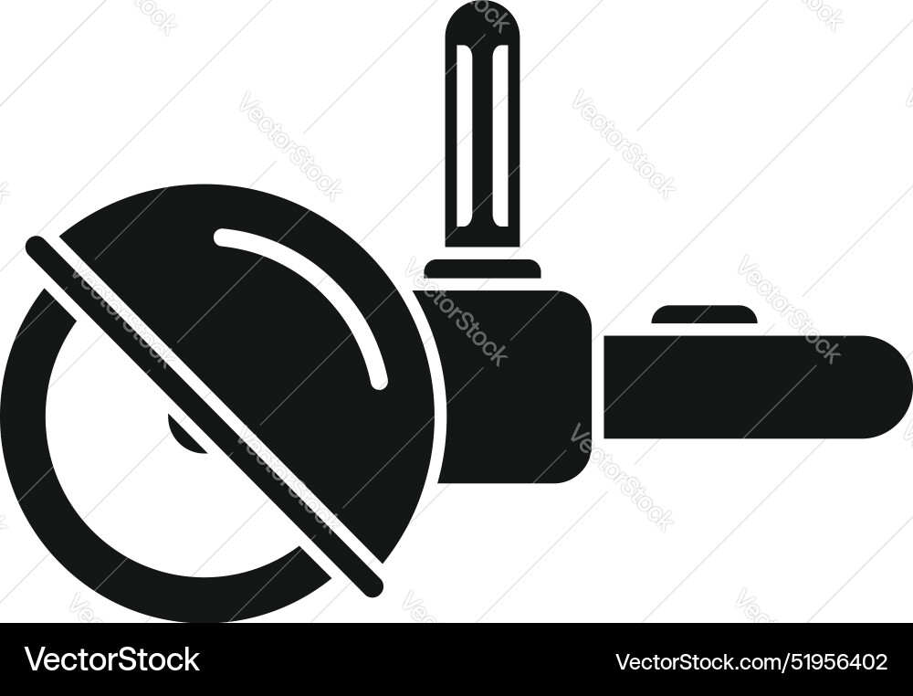 Angle grinder cutting disc showing blade rotation Vector Image