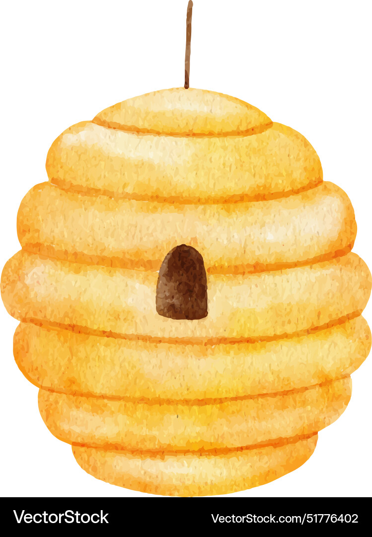 Beehive hand drawn watercolor Royalty Free Vector Image