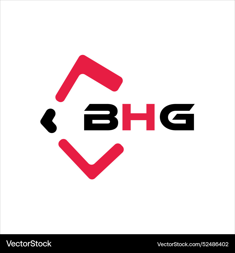 Bhg creative minimalist letter logo unique Vector Image