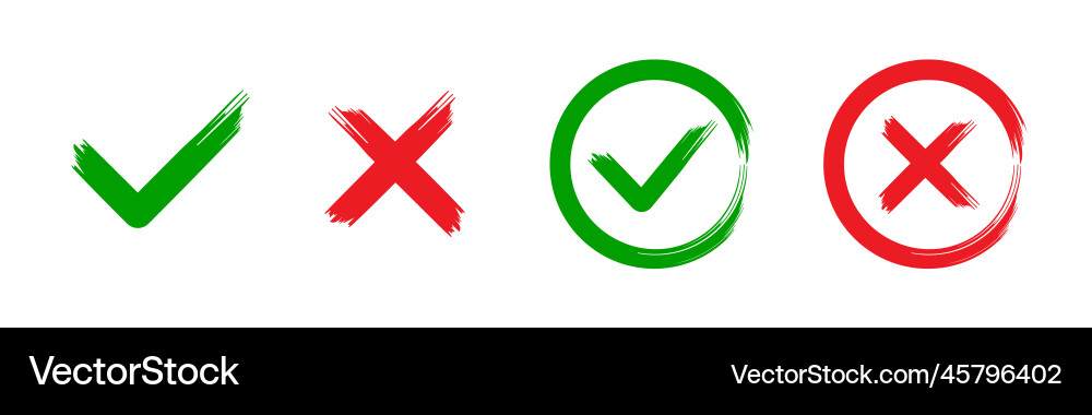 Check mark brush icon images Royalty Free Vector Image