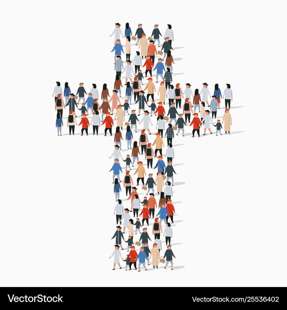 Christian Cross Formation Royalty Free Vector Image