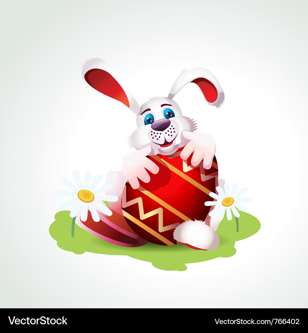 Cute Easter Bunny Royalty Free Vector Image - VectorStock