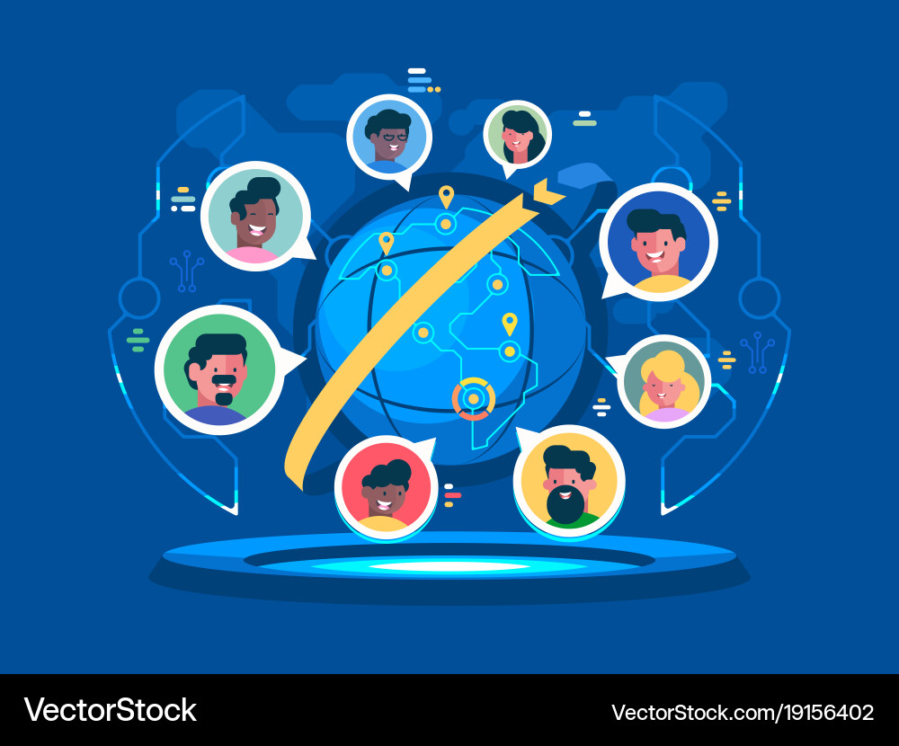 Global Connection & Communication Royalty Free Vector