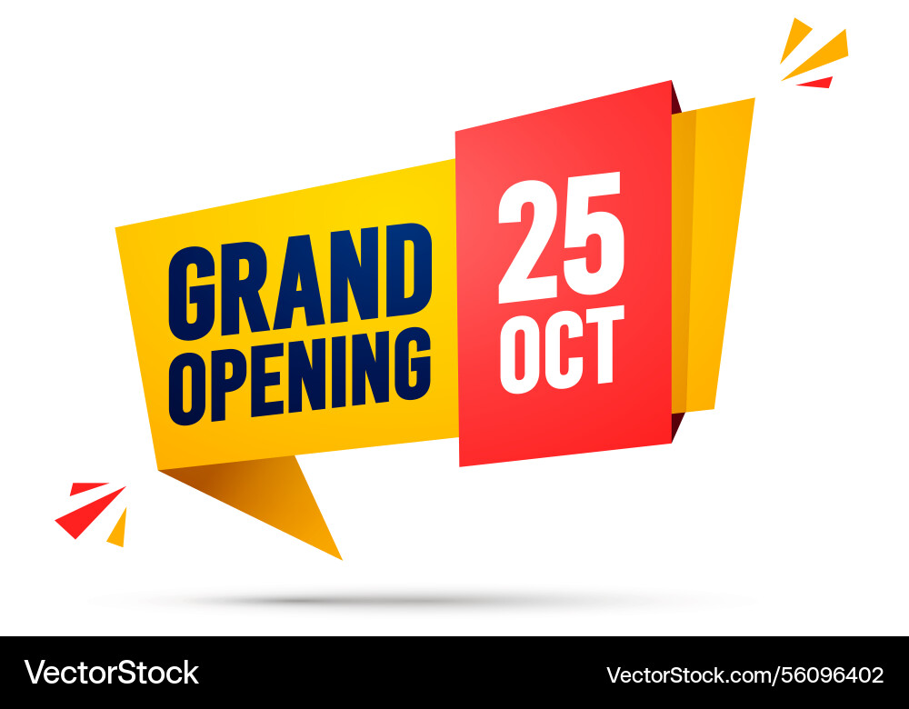 Grand Opening Banner Royalty Free Vector Image