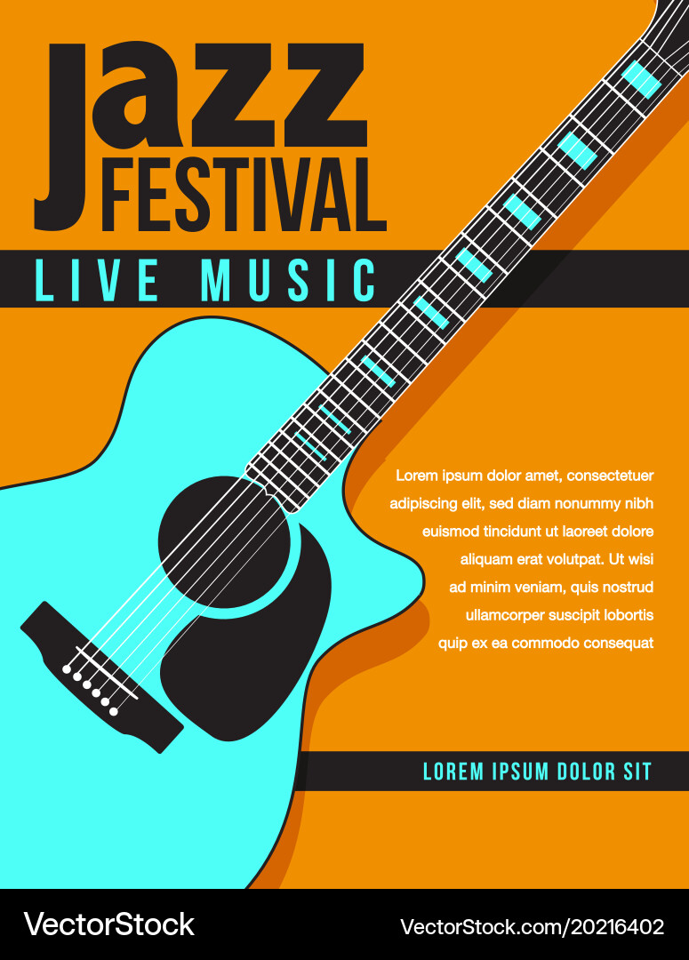 Jazz Background Template Rock Music Background. Rock Poster.