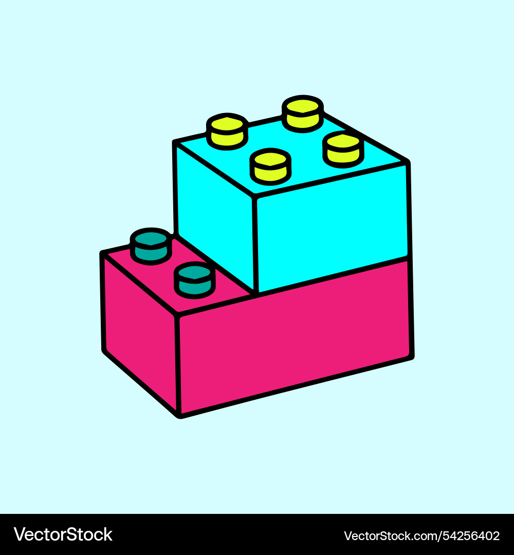 Lego blocks icon Royalty Free Vector Image - VectorStock