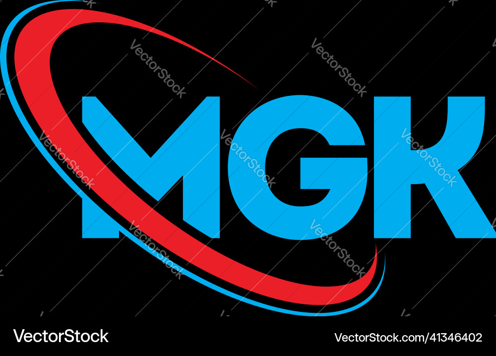 Mgk Logo Mgk Abstract Technology Logo Design On Black Vector Image