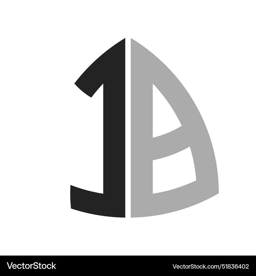 Modern creative ib logo design letter icon Vector Image