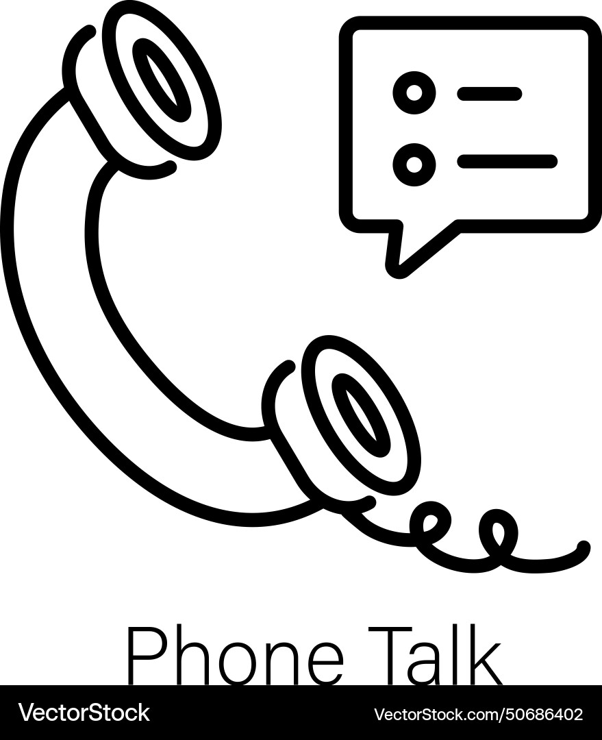 Phone talk Royalty Free Vector Image - VectorStock