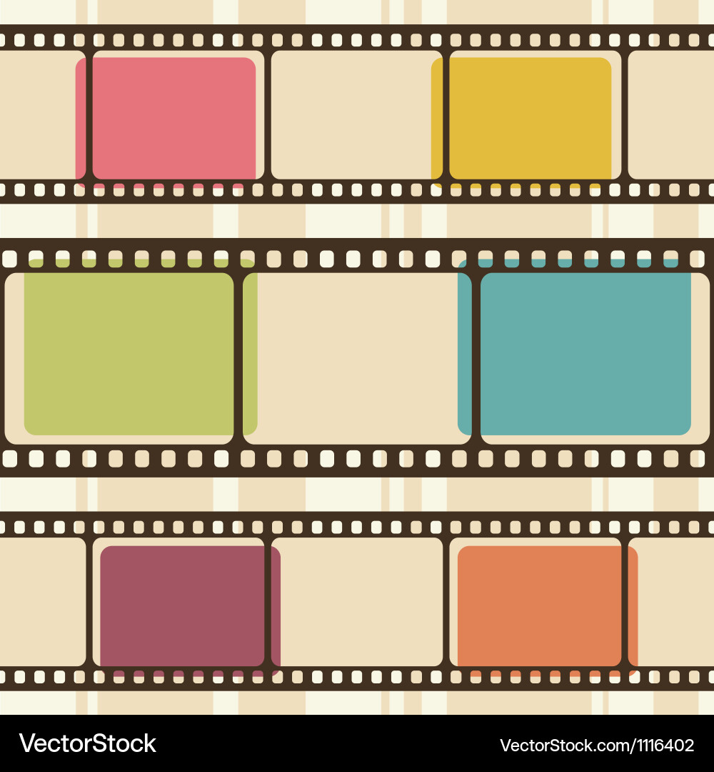 Retro background with film strips Royalty Free Vector Image