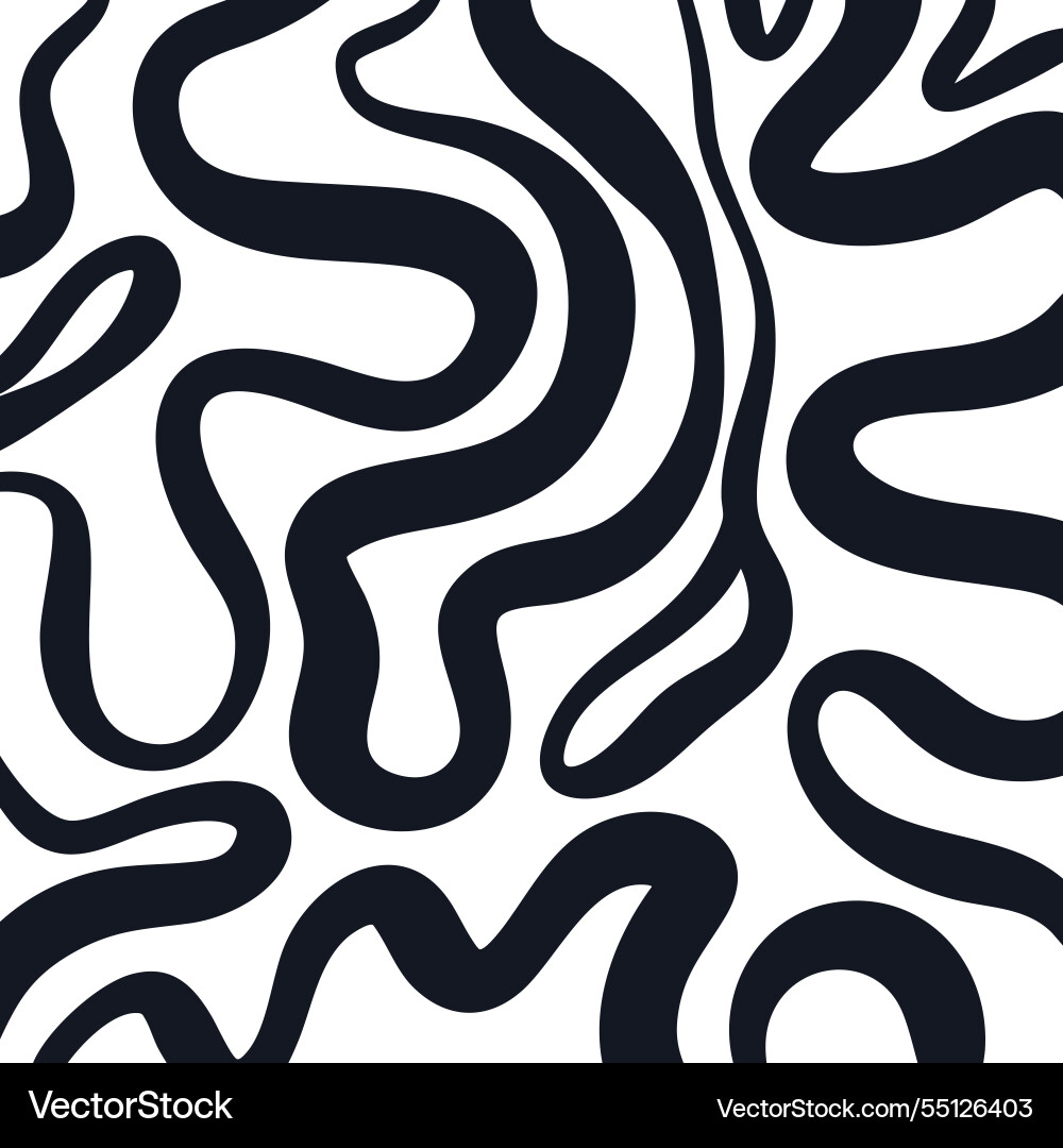 Abstract hand drawn swirly line design background Vector Image