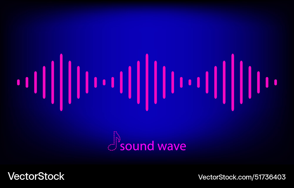 Abstract sound wave digital frequency wavelength Vector Image