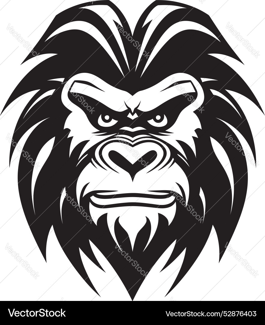 Baboon leadership symbol baboon royalty insignia Vector Image