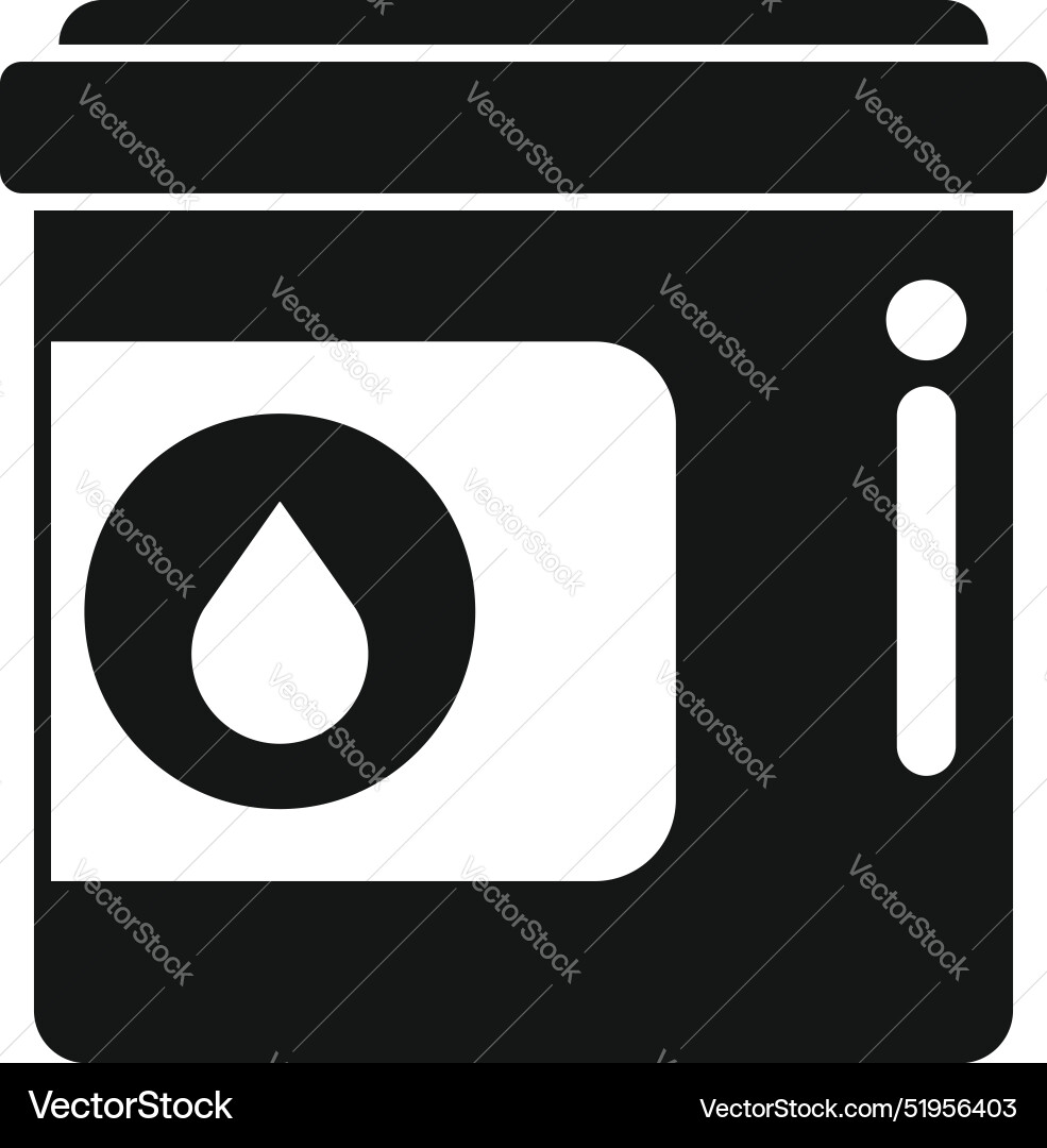 Black and white water filter cartridge icon Vector Image