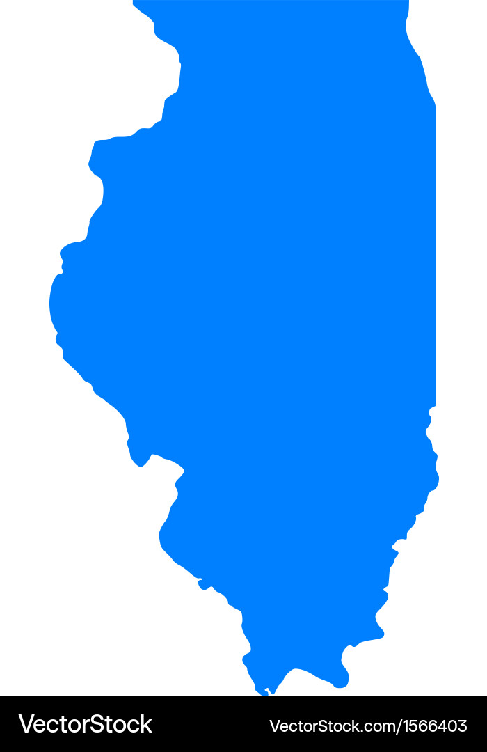 Map of illinois Royalty Free Vector Image - VectorStock