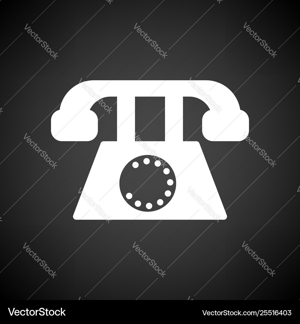 Old phone icon Royalty Free Vector Image - VectorStock