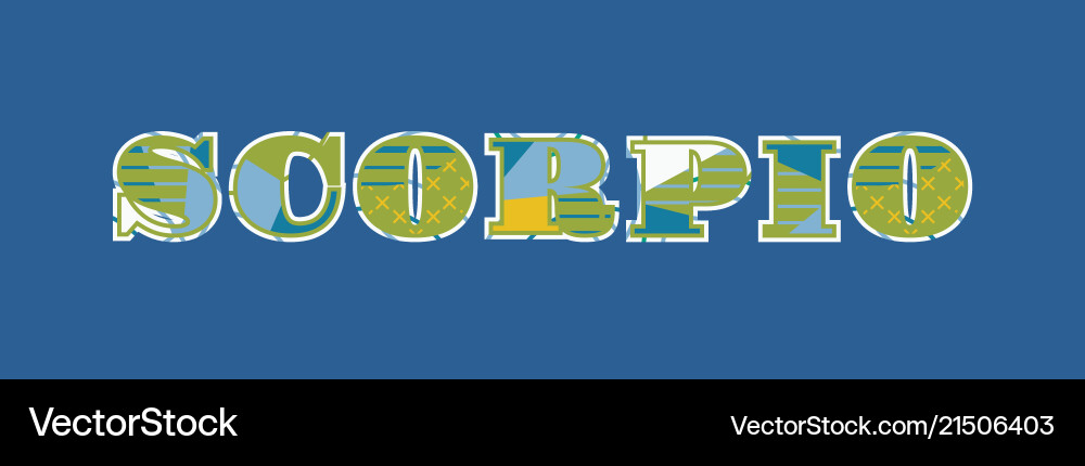 Scorpio concept word art Royalty Free Vector Image