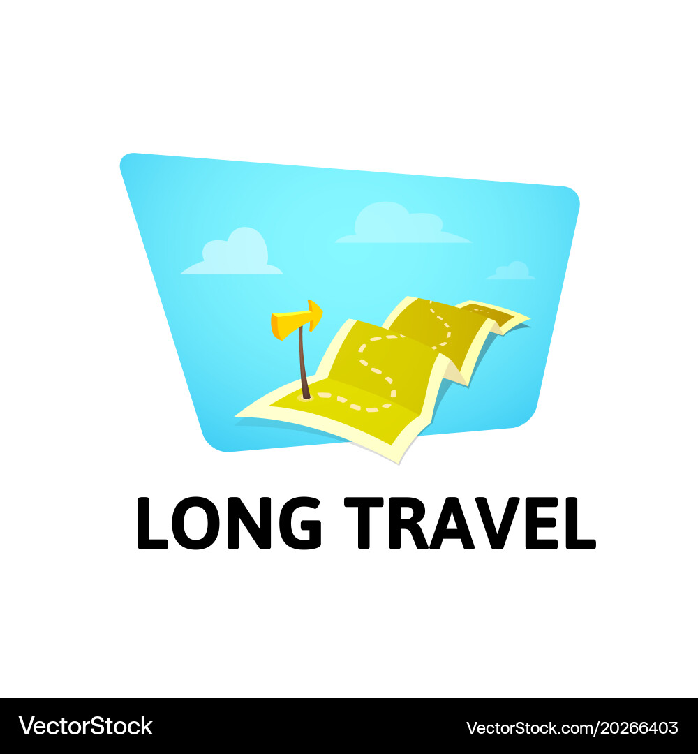 Travel Route Map Logo Royalty Free Vector Image