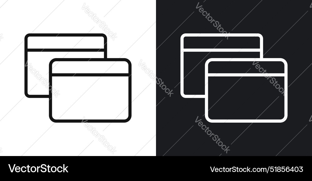 Window restore icon set in black and white Vector Image