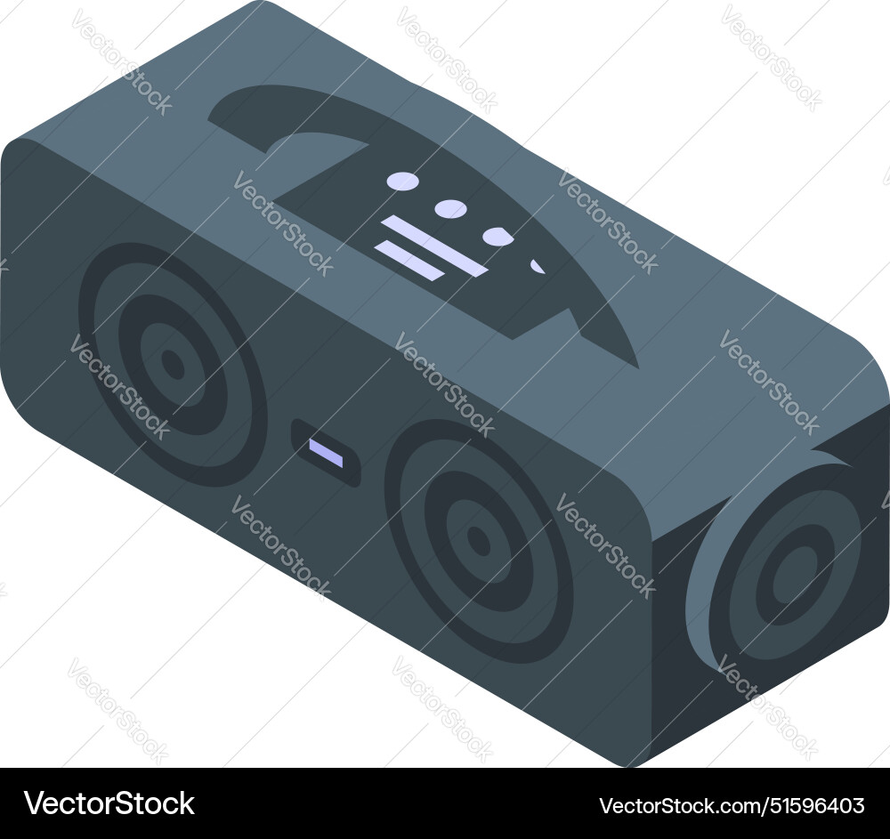 Wireless speaker isometric showing portable sound Vector Image