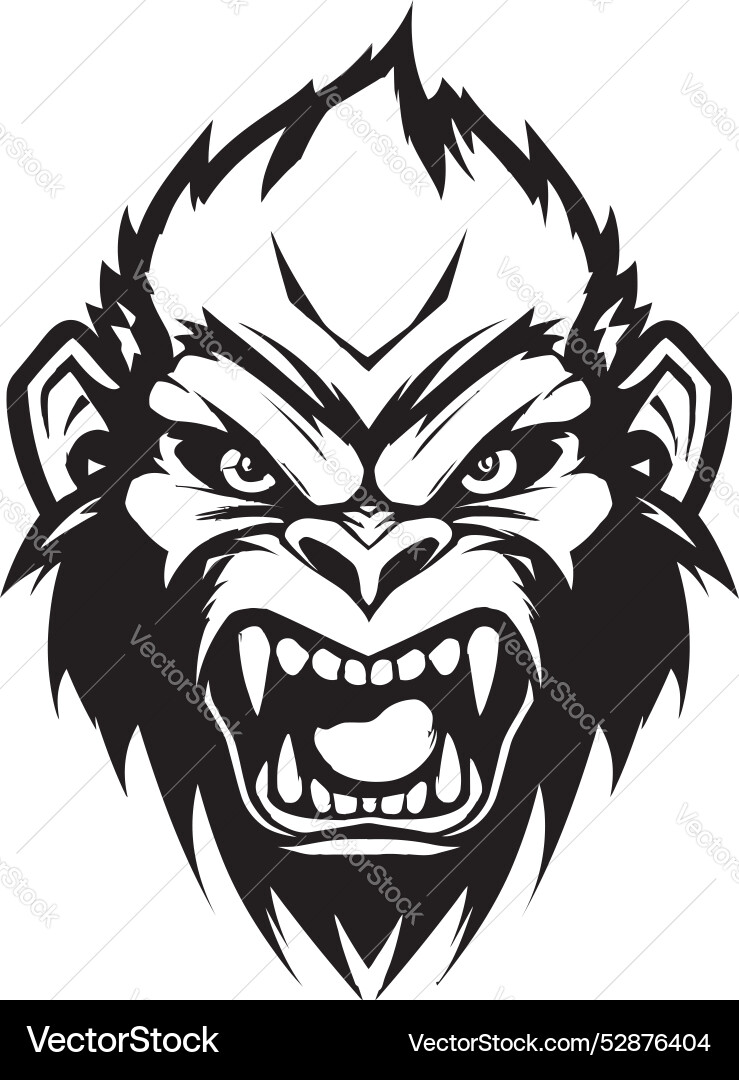 Baboon royalty insignia african baboon logo Vector Image