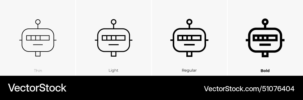 Chatbot icon thin light regular and bold style Vector Image
