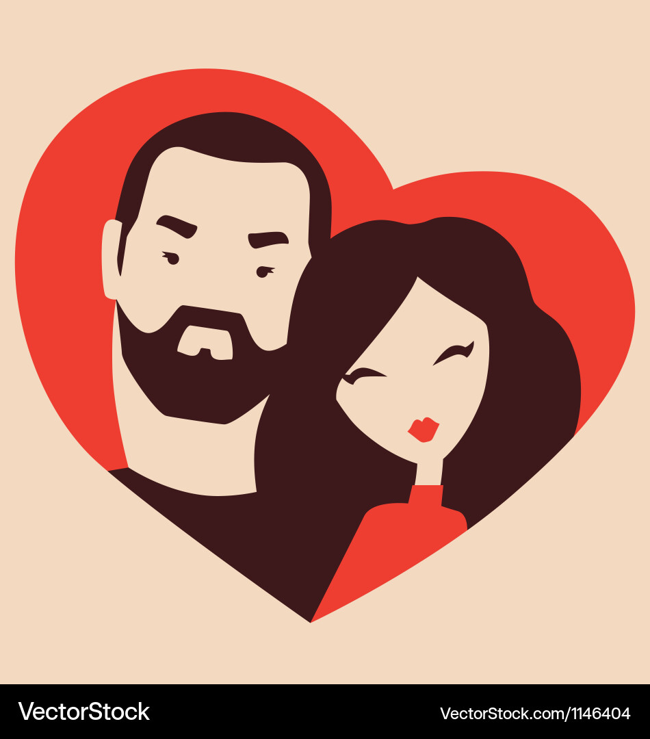 Couple in love Royalty Free Vector Image - VectorStock