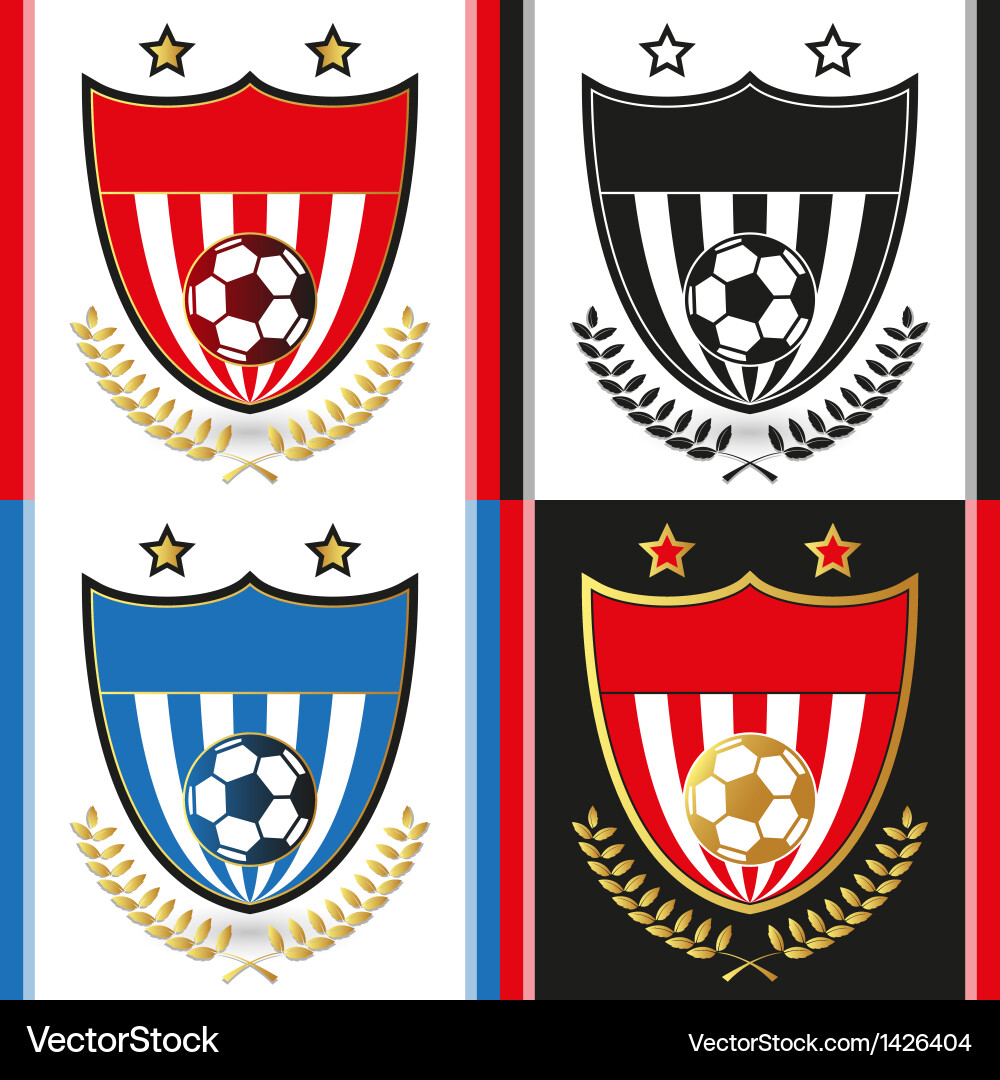 Football emblems Royalty Free Vector Image - VectorStock