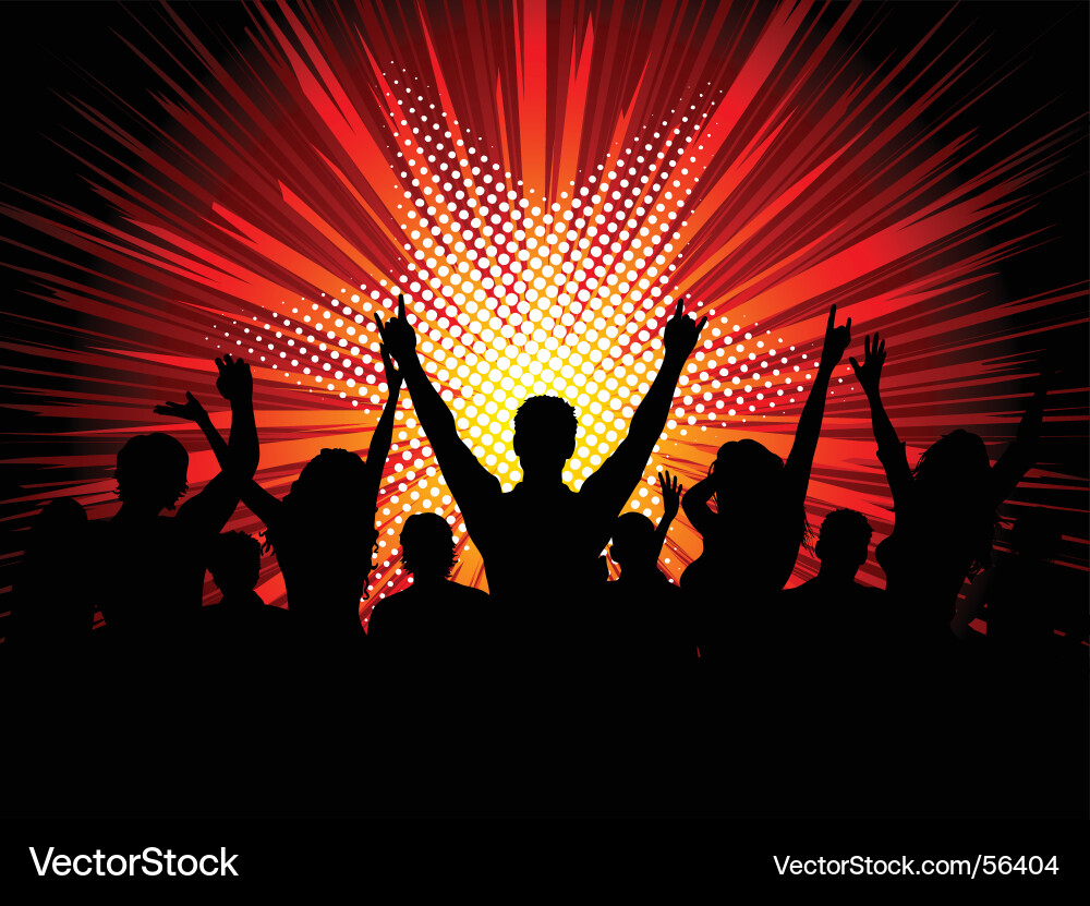 Party crowd Royalty Free Vector Image - VectorStock