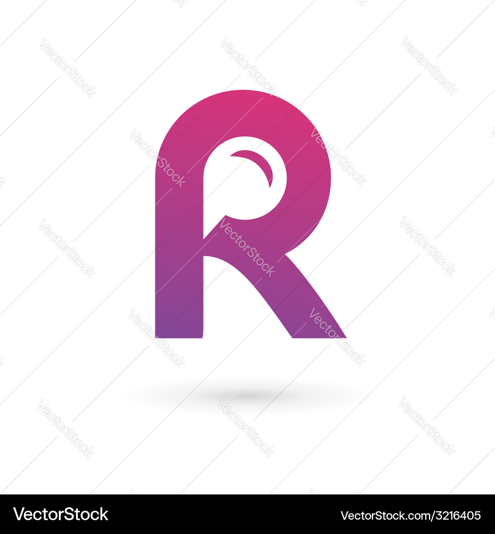 Buchstaben r Sprache Blase Logo-Icon Design Vorlage