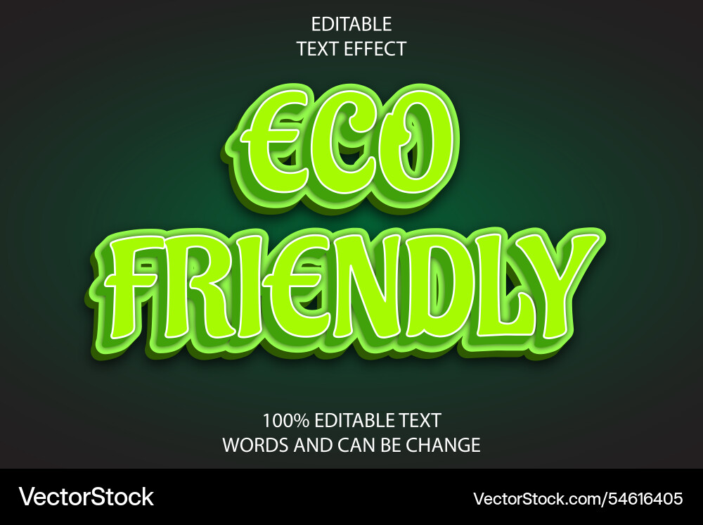Editable text effect 3d emboss cartoon style Vector Image