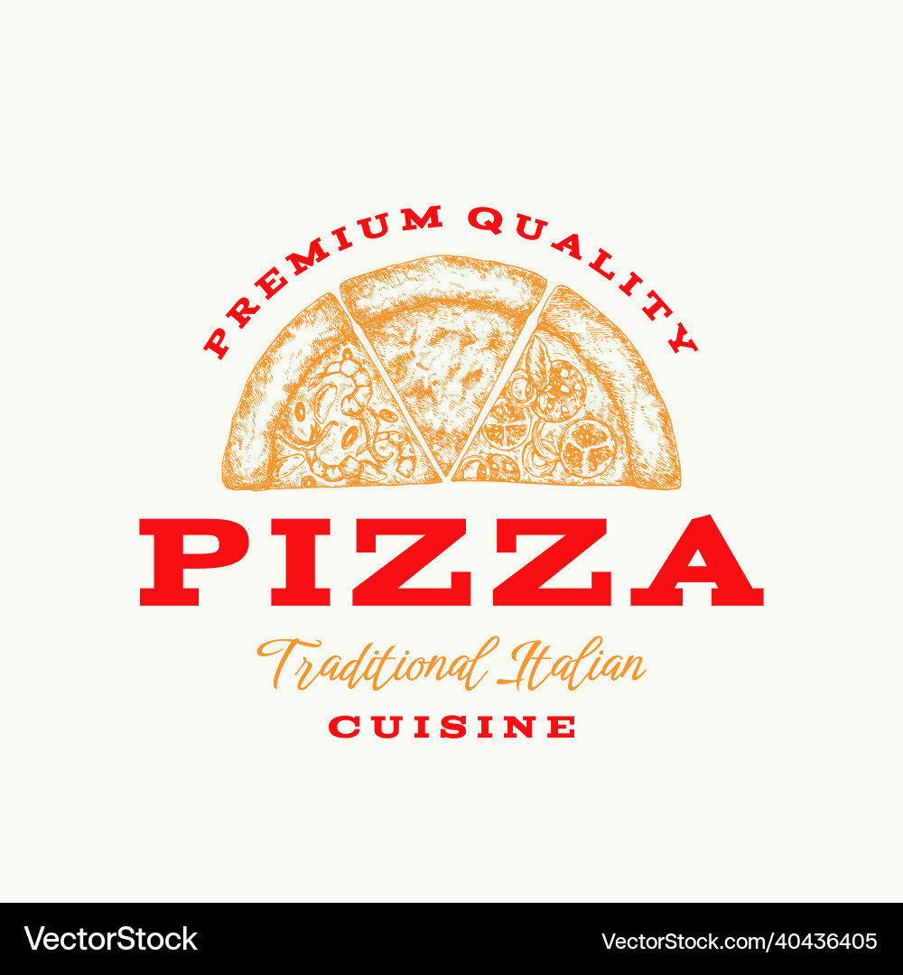 Italian cuisine abstract sign symbol Royalty Free Vector