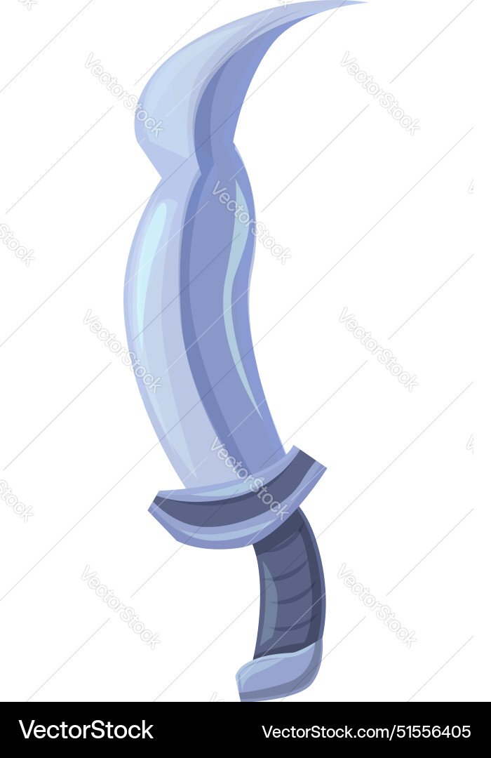 Sharp fantasy scimitar sword pointing upwards Vector Image