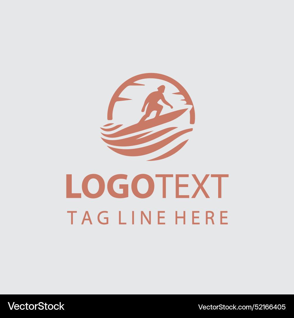 Surfing logo Royalty Free Vector Image - VectorStock