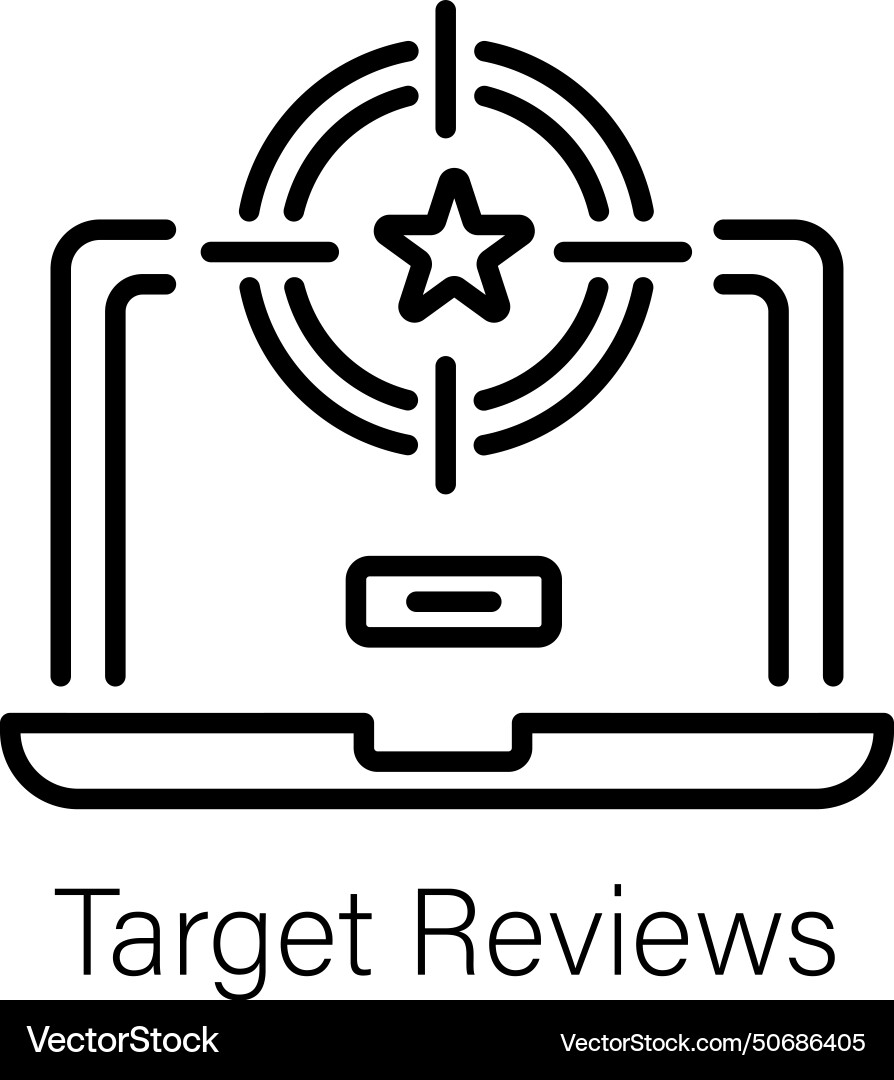 Target reviews Royalty Free Vector Image - VectorStock