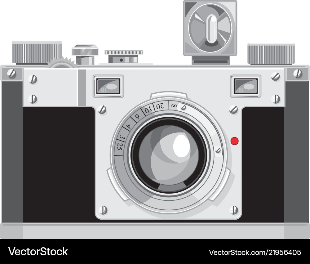 Vintage 35mm Film Camera Royalty Free Vector Image