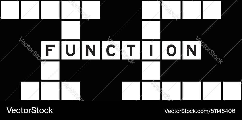 Alphabet letter in word function on crossword Vector Image