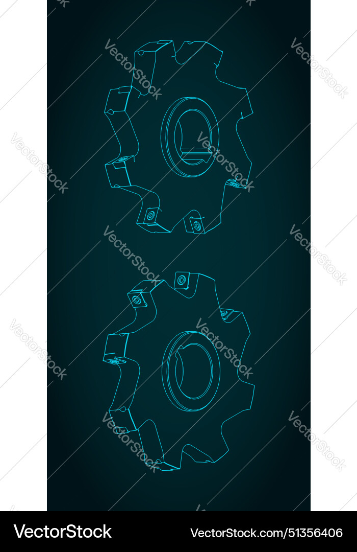 Disc mill cutter Royalty Free Vector Image - VectorStock