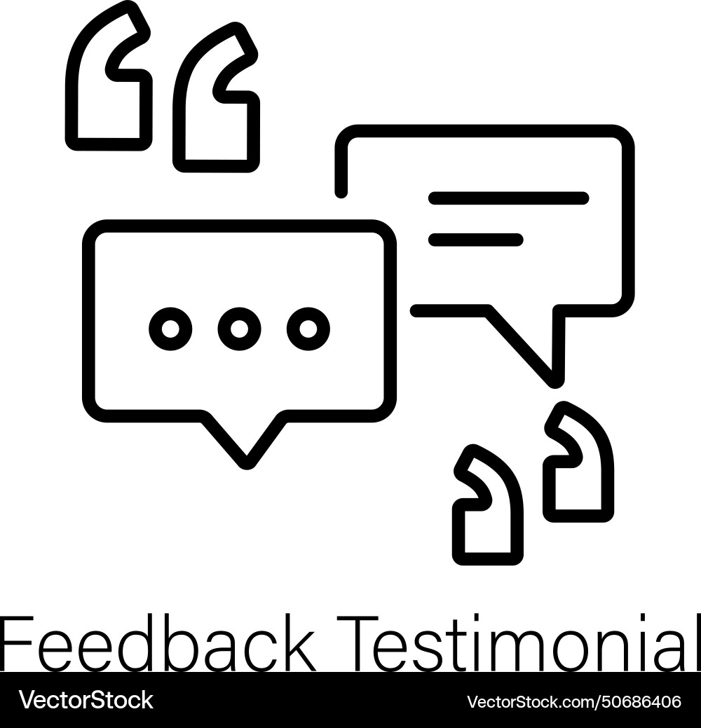 Feedback testimonial Royalty Free Vector Image