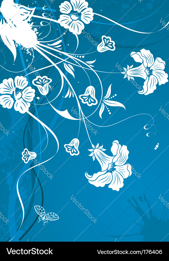 Grunge flower background Royalty Free Vector Image