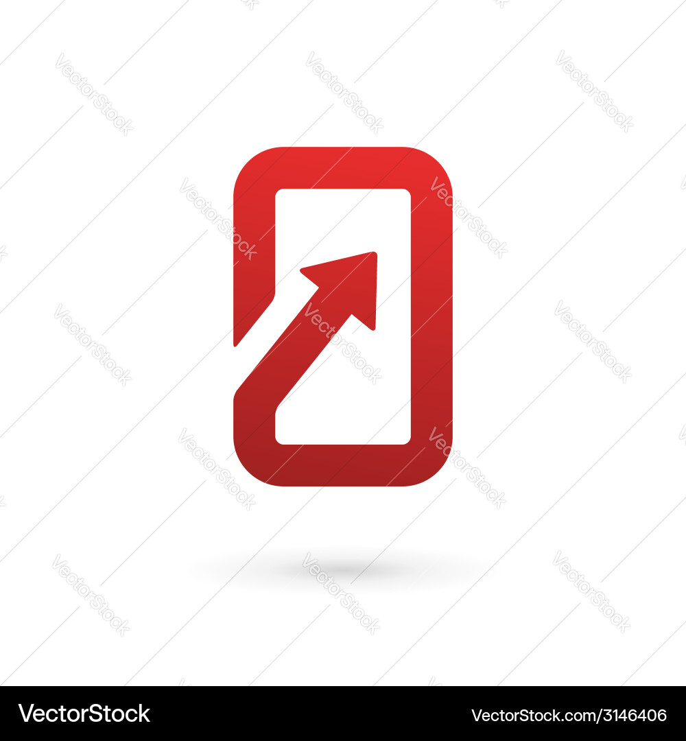 Mobile phone app logo icon design template Vector Image