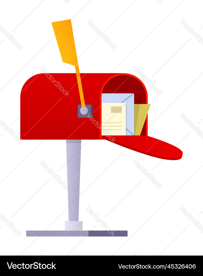 Personal mailbox - modern flat design style single