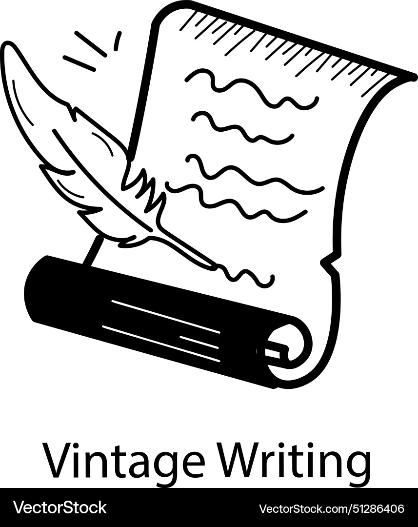 Vintage writing Royalty Free Vector Image - VectorStock