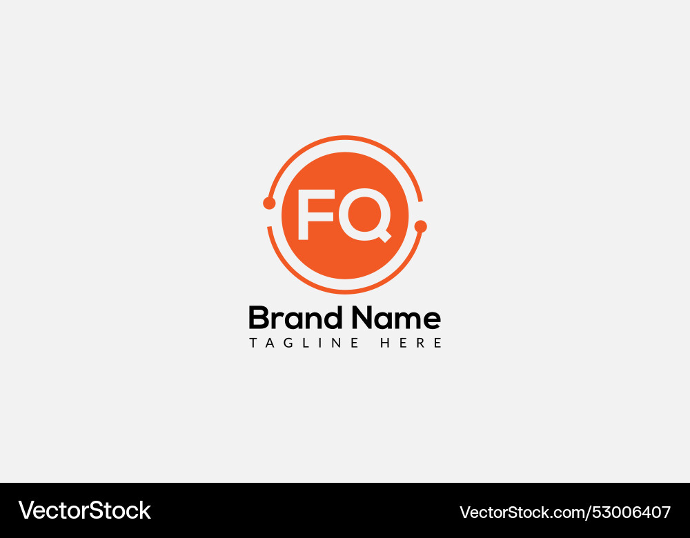 Abstract fq letter modern initial lettermarks logo