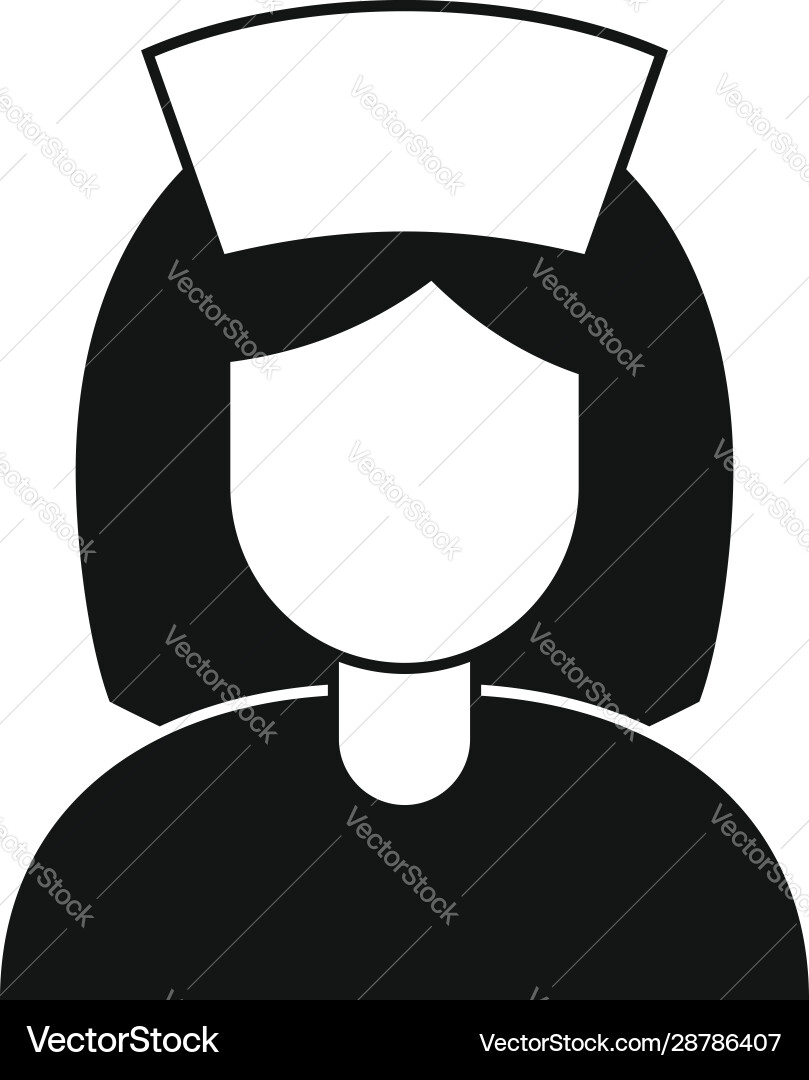 Caregiver icon simple style Royalty Free Vector Image